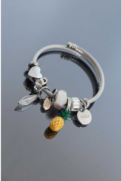 Clariss Ananas Figürlü Zirkon Taşlı Charm Bileklik