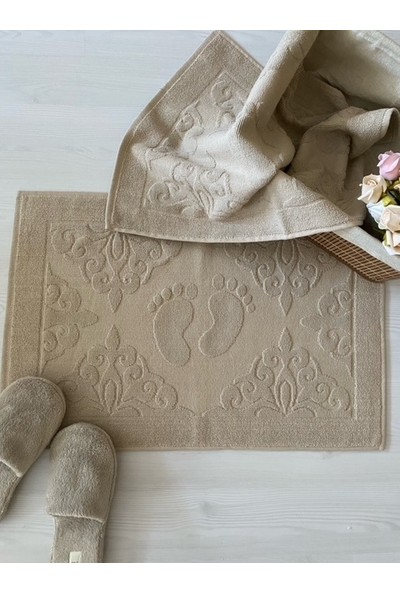 Femm Havlu 2 'li Ayak Havlusu Seti Kum Rengi