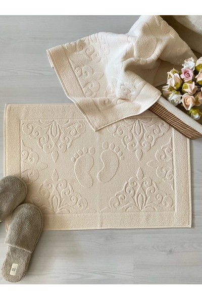 Femm Havlu 2'li Ayak Havlusu Seti Krem