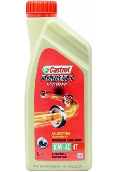 Castrol Power1 Scooter 10W-40 4t Yağı 1litre Castrol Power1 Scooter 10W-40 4t Yağı 1litre