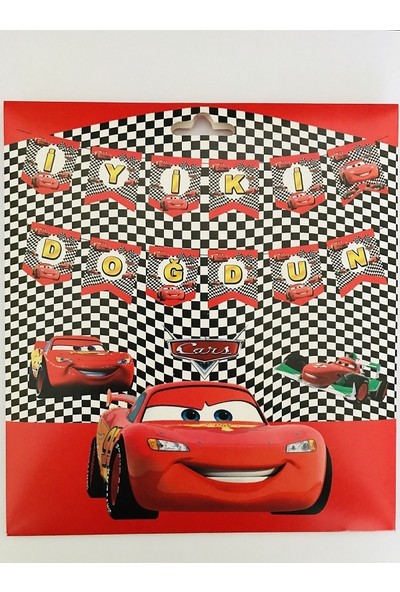 Renkli Parti Cars Iyi Ki Doğdun Ipli Banner