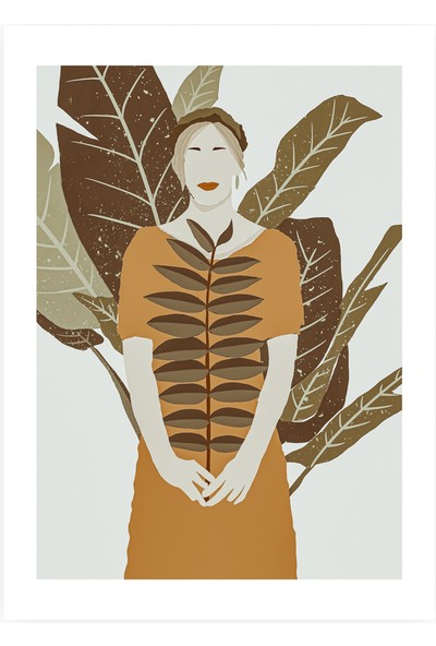 Adiyos Amigos Yeşil Bitki Beyaz Çerçeveli Tablo 40X40 cm Adiyos Amigos Yeşil Bitki Beyaz Çerçeveli Tablo 40X40 cm