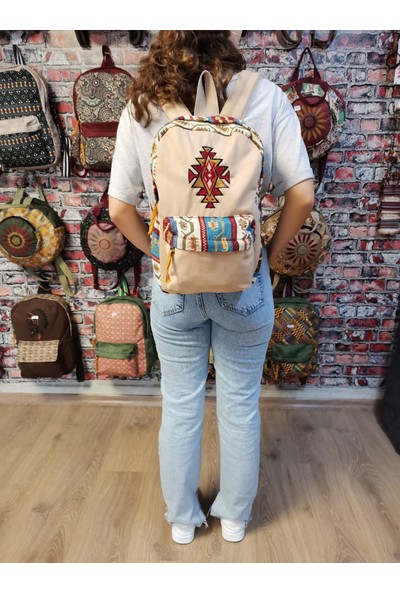 Street Bag Nubi Etnik Desen Sırt Çantası
