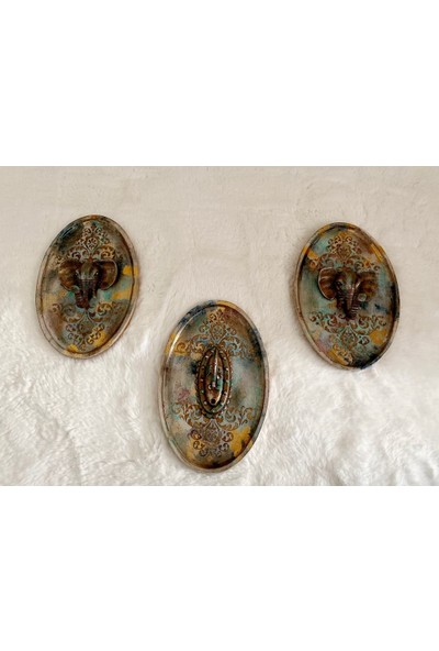 Zeugma Home Designs Figürlü Askılık 3'lü Set