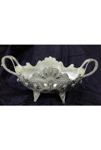 Ceyyiz Telkari Gümüş Gondol Ayaklı Büyük 40 x 15 X15 cm Alr 9001 L