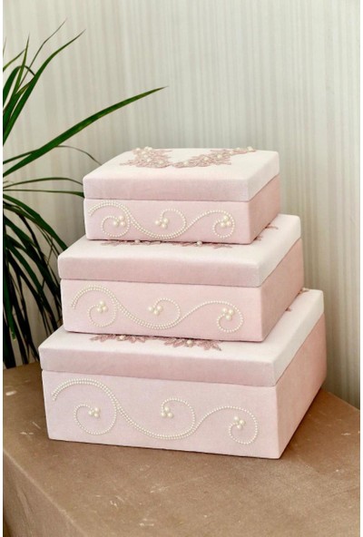 Ceyyiz Ahşap 3lü Gelin Çeyiz Kutuları Pudra Ceyyiz Ahşap 3lü Gelin Çeyiz Kutuları Pudra