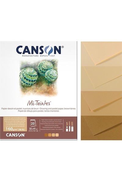Canson Mı Teıntes Çizim Defteri Kahverengi Ton 160GR 32X41CM 20 Yaprak Canson Mı Teıntes Çizim Defteri Kahverengi Ton 160GR 32X41CM 20 Yaprak
