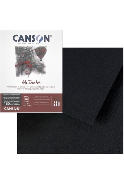 Canson Mı Teıntes Çizim Defteri Siyah Ton 160GR 32X41CM 20 Yaprak Canson Mı Teıntes Çizim Defteri Siyah Ton 160GR 32X41CM 20 Yaprak
