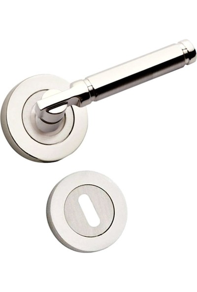 HİRA METAL Verda Eko Rozetli Nikel Saten Kapı Kolu Rozetli Oda (Tk) HİRA METAL Verda Eko Rozetli Nikel Saten Kapı Kolu Rozetli Oda (Tk)