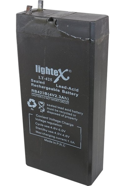 4 Volt 2.3 Amper Bakımsız Işıldak Aküsü (100X50X20 Mm) 663032