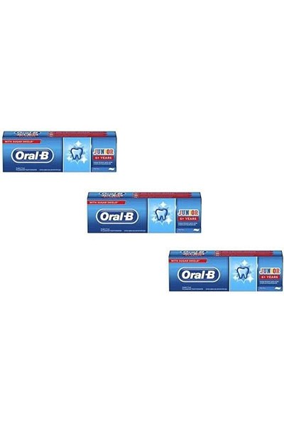 Oral-B Junior 6+ Yaş Diş Macunu 75 ml x 3 Adet Oral-B Junior 6+ Yaş Diş Macunu 75 ml x 3 Adet