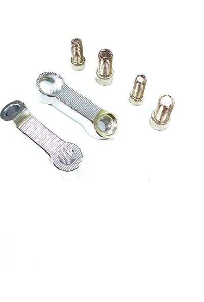 Motospartan Motor Ayna Uzatma ve Genişletme Aparatı Gümüş [düz Diş] 10MM