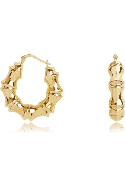 Diamond Line-Gülaylar Sarı Altın 14 Ayar Trend Taşsız Küpe Diamond Line-Gülaylar Sarı Altın 14 Ayar Trend Taşsız Küpe