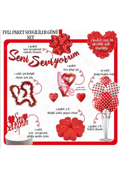 Happyland 14 Şubat Full Paket Sevgililer Günü Paket Set