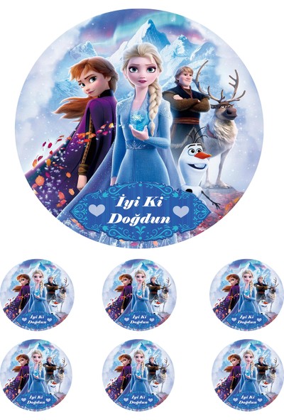 Yenilebilir Pasta Resmi Pirinç Kağıdından Frozen 6-8-10 Kişilik Pastaya Uygun 16 cm Yenilebilir Pasta Resmi Pirinç Kağıdından Frozen 6-8-10 Kişilik Pastaya Uygun 16 cm