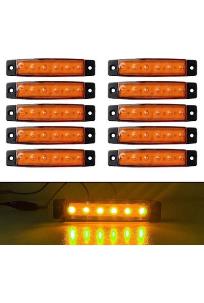 Parmak LED 12 ve 24 Volt Çalışma Özelliği Su Geçirmez (10 Adet) Sarı Parmak LED 12 ve 24 Volt Çalışma Özelliği Su Geçirmez (10 Adet) Sarı