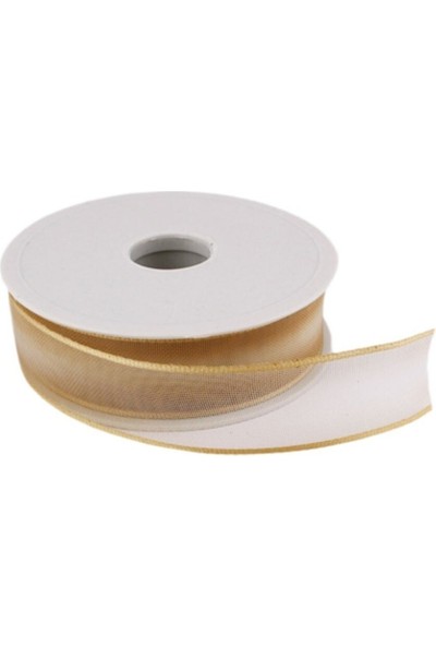 Şifon Kurdele 2.5 cm - 20 Metre Gold
