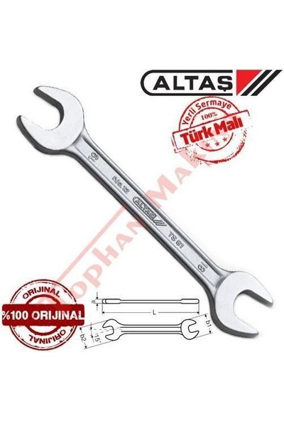 ALTAŞ İKİ AĞIZ ANAHTAR 14 x 17 ALTAŞ İKİ AĞIZ ANAHTAR 14 x 17