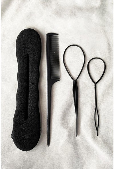 Takıştır Siyah Renk Topuz Aparat Seti Takıştır Siyah Renk Topuz Aparat Seti