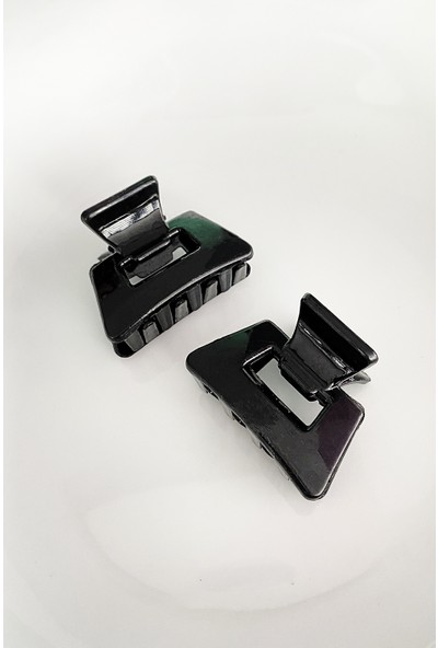 Takıştır Ikili Mat Siyah Renk Mandal Toka Set