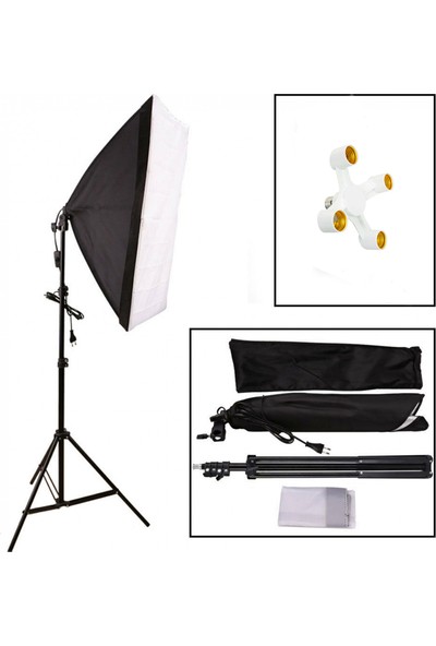 Fototek 50X70CM Softbox 4 Duylu Tekli Sürekli Işık Seti 50X70 4 Duylu Softbox Foto Video Işık Fototek 50X70CM Softbox 4 Duylu Tekli Sürekli Işık Seti 50X70 4 Duylu Softbox Foto Video Işık