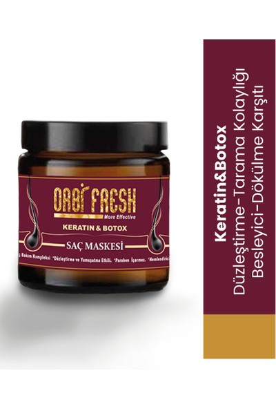 Orbifresh Keratin&bBotox Saç Maskesi 500 ml Orbifresh Keratin&bBotox Saç Maskesi 500 ml