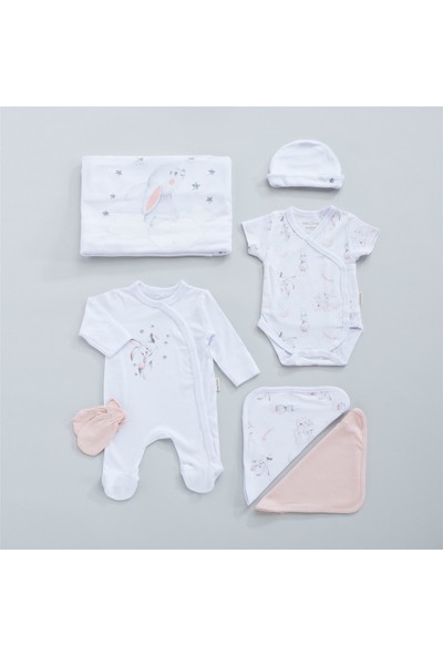 Chakra Bunny 7 Parça Yeni Doğan Hastane Çıkışı Beyaz