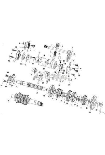 Motospartan Şanzıman Merkez Dişli Seti Cfmoto Nk 150 Orjinal