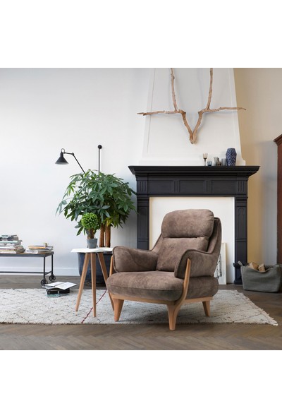 Eymense Alaçatı Koyu Krem Berjer