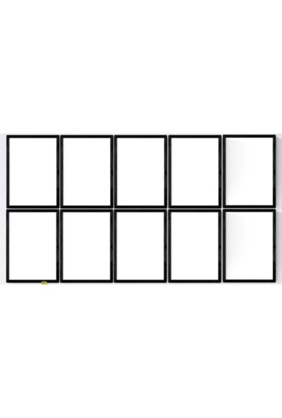 10 Adet A4 Çerçeve Siyah