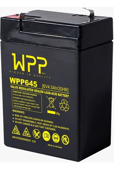 Wpp 6V 4,5 Ah Işıldak Aküsü