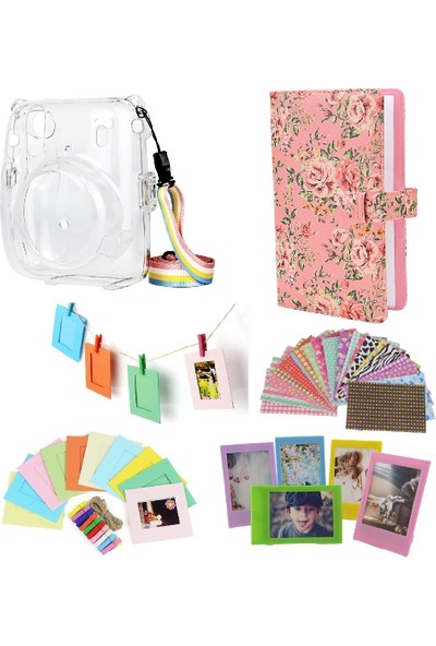 Instax Mini 11 Şeffaf Koruyucu ve Albüm Aksesuar Seti Instax Mini 11 Şeffaf Koruyucu ve Albüm Aksesuar Seti