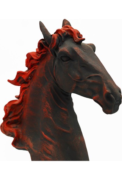 Pablofi Polyester At Kafası Heykeli