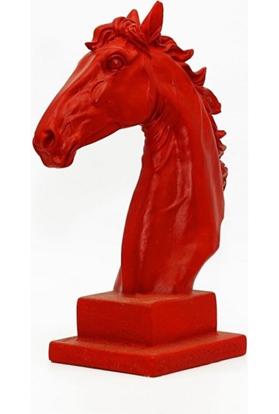 Pablofi Polyester At Kafası Heykeli