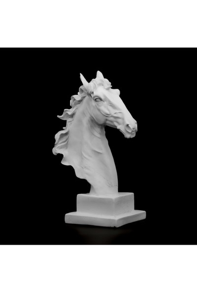 Pablofi Polyester At Kafası Heykeli