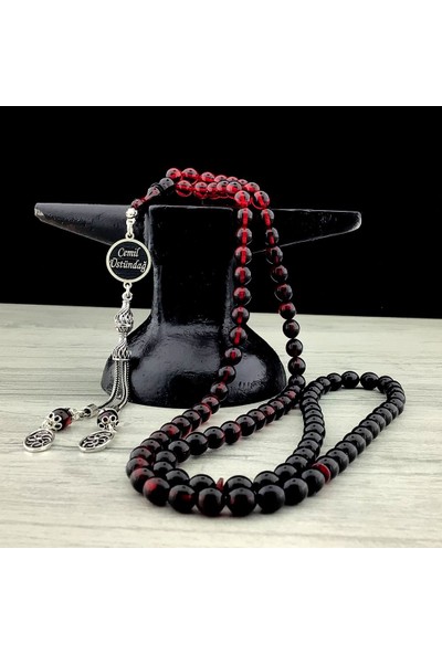 Tesbih Sepetim Isim Yazılı Gümüş Püsküllü 99'luk Ateş Kehribar Tesbih Tesbih Sepetim Isim Yazılı Gümüş Püsküllü 99'luk Ateş Kehribar Tesbih