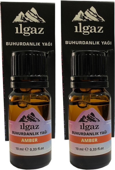 Ilgaz Buhurdanlık Kokusu Amber Uçucu Yağ 10 ml 2'li Amber Misk Buhurdanlık Yağı Ortam Kokusu
