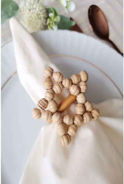 E-Sanat Evi 6 Adet Arı Kovanı Ahşap Halkalı Yıldız Peçete Yüzüğü E-Sanat Evi 6 Adet Arı Kovanı Ahşap Halkalı Yıldız Peçete Yüzüğü