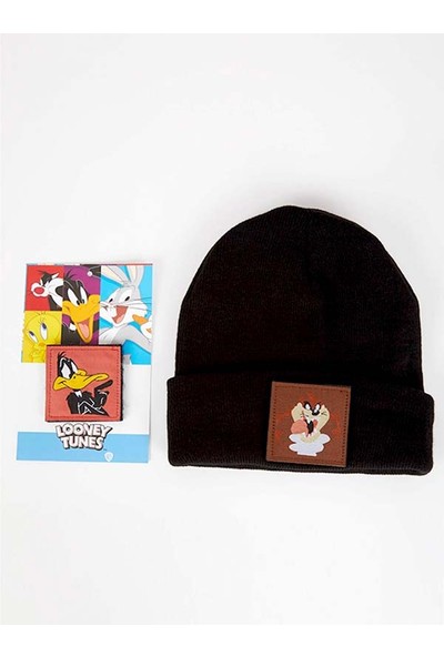 Looney Tunes Siyah Bere Değiştirilebilir Stickerlı