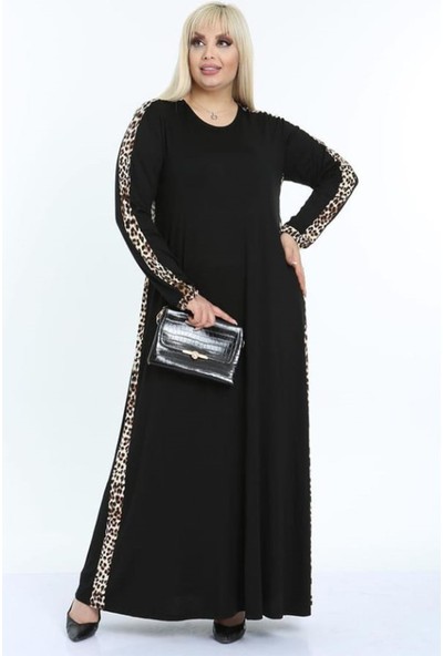 Figen Butik Leopar Detay Bilek Boy Elbise Figen Butik Leopar Detay Bilek Boy Elbise