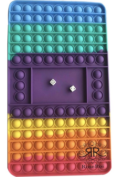 Roseroi Pop It Push Bubble Fidget Satranç Tavla Popit Zihinsel Stres Giderici Oyuncak Roseroi Pop It Push Bubble Fidget Satranç Tavla Popit Zihinsel Stres Giderici Oyuncak