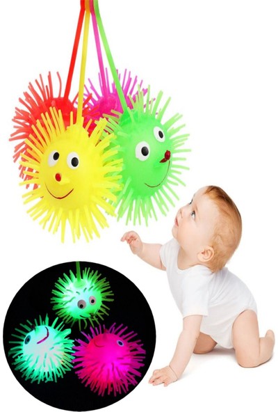 Roseroi Dikenli Işıklı Top Stres Giderici Uyarıcı Oyuncak Kirpi El Egzersiz Topu Roseroi Dikenli Işıklı Top Stres Giderici Uyarıcı Oyuncak Kirpi El Egzersiz Topu