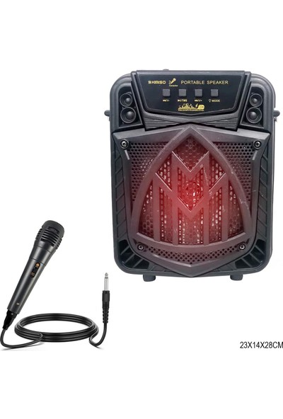 Kimiso Seyyar Anfi El Mikrofonlu 16CM 12W Bt/usb/fm Ledli QS-5603 Kimiso Seyyar Anfi El Mikrofonlu 16CM 12W Bt/usb/fm Ledli QS-5603