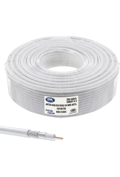 Cable Cable Anten Kablosu RG58/U4 Mini 100MT Makarasız Erk Yerli Cable Cable Anten Kablosu RG58/U4 Mini 100MT Makarasız Erk Yerli