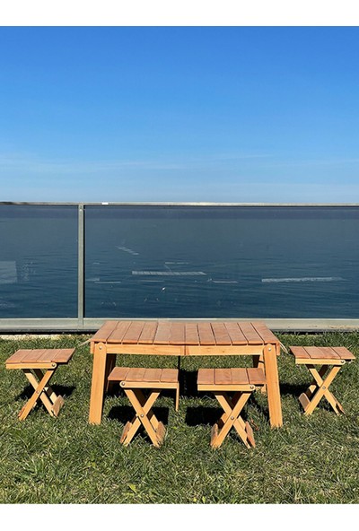 Ahşap Çanta Piknik Masası Şeffaf Renk Ahşap Çanta Piknik Masası Şeffaf Renk