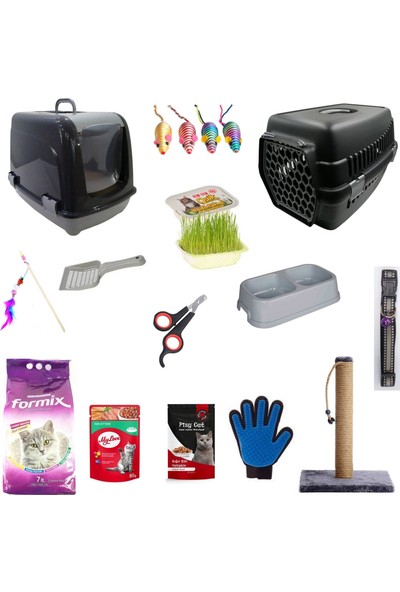 Sennedilersen Kedi Tuvalet Seti ve Ihtiyaçları 14'li Set Sennedilersen Kedi Tuvalet Seti ve Ihtiyaçları 14'li Set