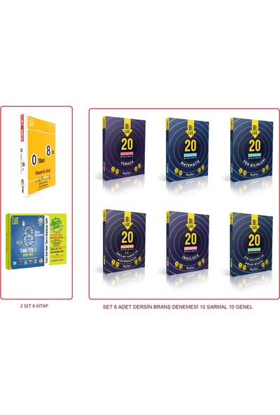 Tonguç Akademi 8. Sınıf Tüm Dersler Eko Taktikli Soru Bankası Setive 0'dan 8'e Hazırlık Seti İle Deneme Set 6 Kitap Tonguç Akademi 8. Sınıf Tüm Dersler Eko Taktikli Soru Bankası Setive 0'dan 8'e Hazırlık Seti İle Deneme Set 6 Kitap
