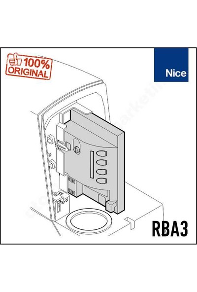 Nice Rba3 Yedek Kontrol Ünitesi (Robus 400/600/1000 - RUN1500 Uyu