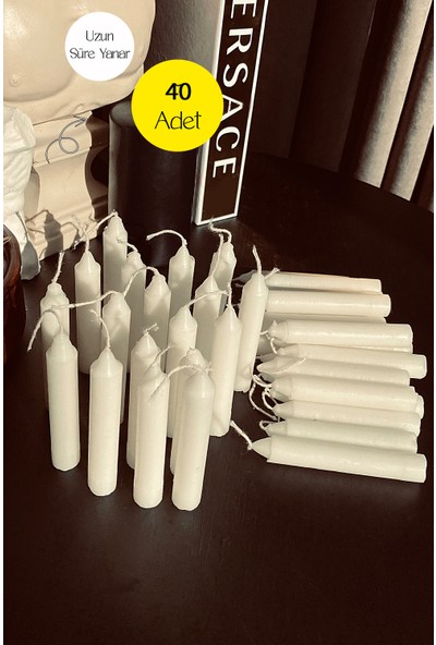 Sanat Sepet İşleri Dilek Mumu & Bakkal Mum - 40 Adet 10 cm Sanat Sepet İşleri Dilek Mumu & Bakkal Mum - 40 Adet 10 cm