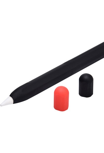 Kyver Apple Pencil 2. Nesil Uyumlu Silikon Koruma Kılıfı Siyah
